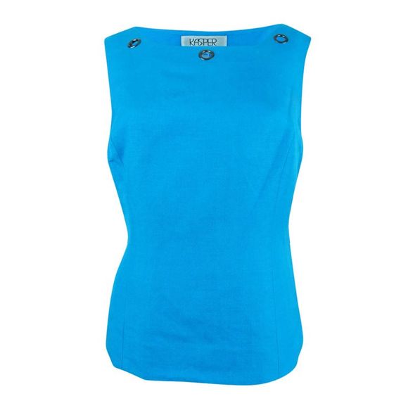 Kasper | Tops | Kasper Womens Grommettrim Shell Top 2 Grotto | Poshmark